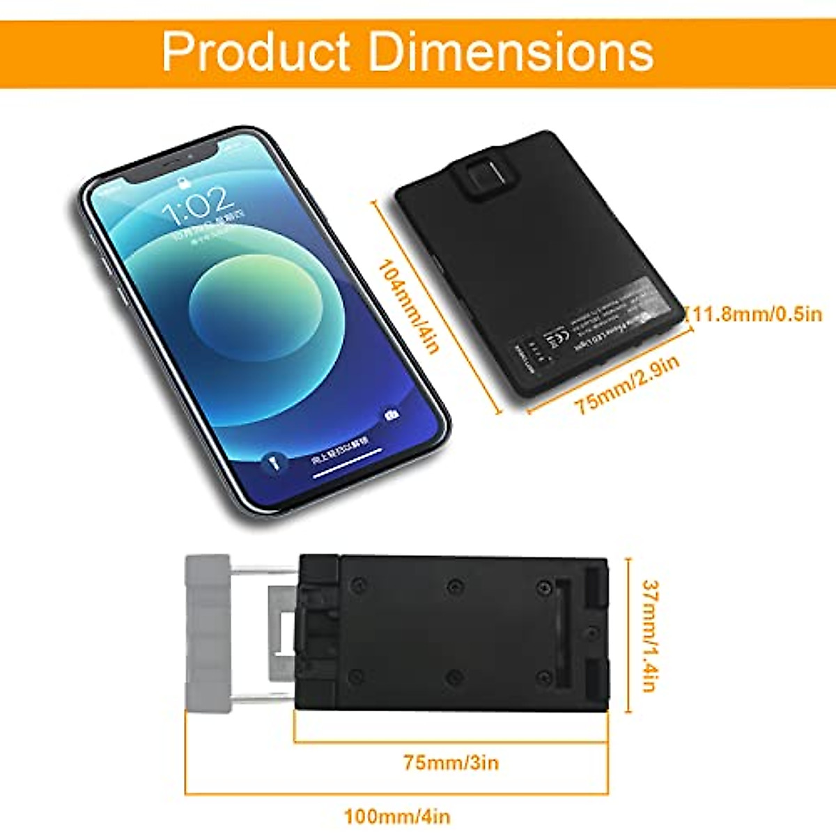 GreatLPT Cell Phone Fill Light, Clip Fill Video Light for Phone 2000Mah Rechargeable, 10-Level Brightness Adjustment, CRI 95+, 3 Light Modes Dimmable, Portable Video Conference Lighting