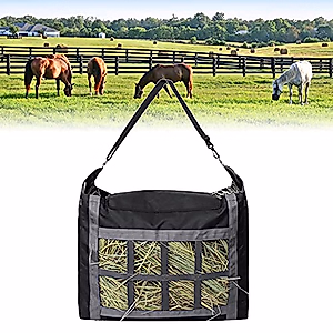 Tylu Hay Bags for Horses,Slow Feed Hay Bag Hay Feeder Net for Goats Alpacas Indoor Outdoor Grazing Feeding - Large Capacity