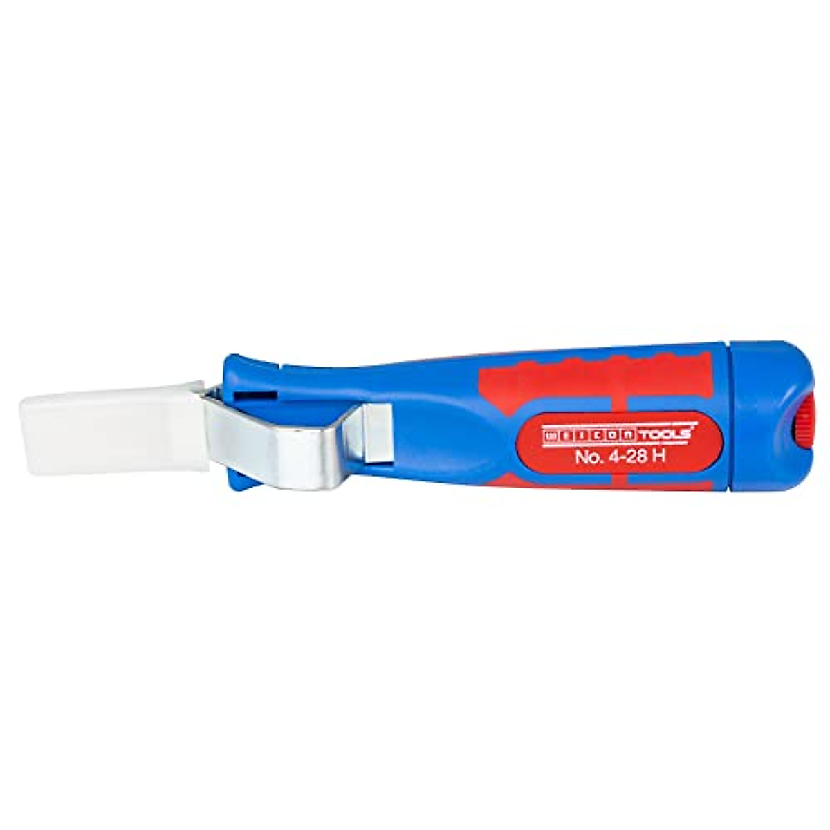 WEICON Cable Stripper No. 4-28 H/Cable Stripping Tool with Hooked Blade/Adjustable Cutting Depth/Range of 4-28 mm/100% Germany Made