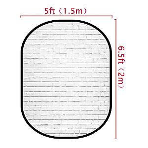 Kate Collapsible Backdrop Pop Up Backdrops Blue Portable Background for Portrait Photography, for Video Conference, for Live Stream, 5x6.5ft