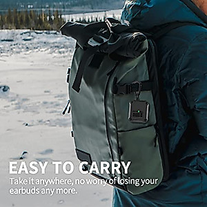 RFUNGUANGO Airpods 3rd Generation Case with Secure Lock Clip, Full Body Shockproof Hard Shell Protective, AirPods 3 Case Compatible with Apple AirPod 3rd Gen 2021 [Front LED Visible] - Black