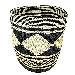Basket planter, Round woven Basket 9&quot; x 9&quot; Ideal for Plant Pot cover, small storage, Rustic brown décor, woven basket for indoor plants