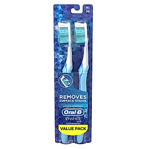 Oral-B Advantage 3D White Vivid Toothbrush Medium Twin (Pack of 3)