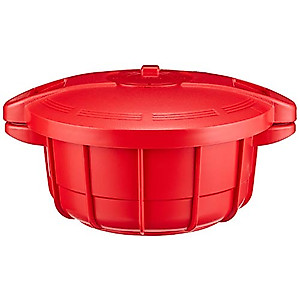 Meyer MPC-2.3IR Microwave Pressure Cooker, 0.6 gal (2.3 L), Polypropylene, Easy Cooking, Time-Saving, Rice Cooking, Italian Red