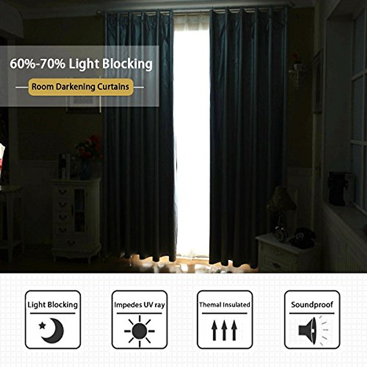 Turquoize Coral Blackout Curtains for Bedroom 84 Inch Long Window Treatment Blackout Curtains for Girls Bedroom Back Tab/Rod Pocket Draperies Soundproof Thermal Bedroom Curtains, 52" W x 84" L, Coral