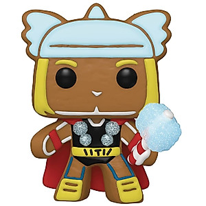 Funko POP Marvel: Holiday - Gingerbread Thor Pop! Vinyl Figure (Bundled with Compatible Pop Box Protector Case), Multicolored, 3.75 inches