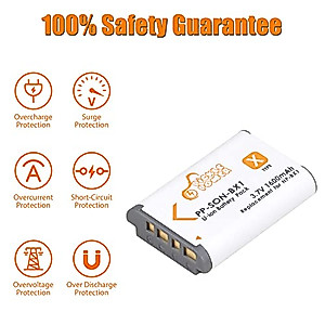 NP-BX1 NP BX1 Battery and Charger with LCD Display Replacement for Sony Cyber-Shot M8 DSC-HX80 HX90V HX95 HX99 HX350 RX1 RX1R II RX100 FDR-X3000 HDR-AS50 AS300 Camera