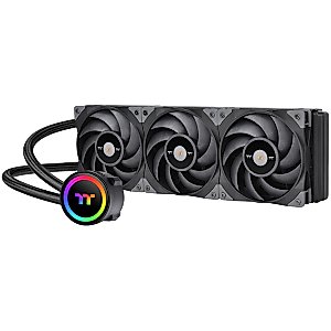 Thermaltake TOUGHLIQUID 360 ARGB Motherboard Sync All-in-One Liquid CPU Cooler, AMD (AM4) / Intel (LGA 1200), 360mm High Efficiency Radiator CL-W321-PL12BL-A, Black