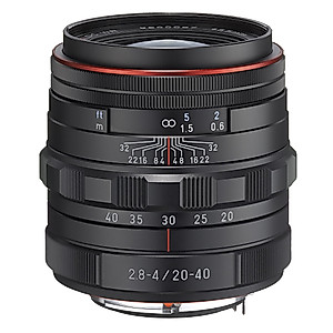Pentax HD DA 20-40mm F2.8 - 4 Limited DC WR Wide Zoom Lens for Q Mount - Black