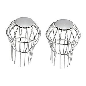 LIGHTAOTAO 2 Pcs Floor Drain Cover Downspout Filter Drain Filter caps roof Floor Drain downspout Diverter roof Drainage Covers Strainer for Sink roof Gutter Guard Stainless Steel Cable Dome