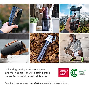 Promixx FORM Sports Water Bottle - Premium BPA Free Water Bottle for Fitness Sports & Outdoors - Sustainable Drinks Bottle with Measurement Markers and Leakproof Lid - 760ml / 26oz (Midnight Blue)