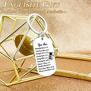 Religious Graduation Gifts Ideas for Her Him Class Of 2024 Senior Stuff Christian Spiritual Bible Verse Gifts Inspirational For Women Teen Girl Best Friend Mom Encouragement Keychain Accessories