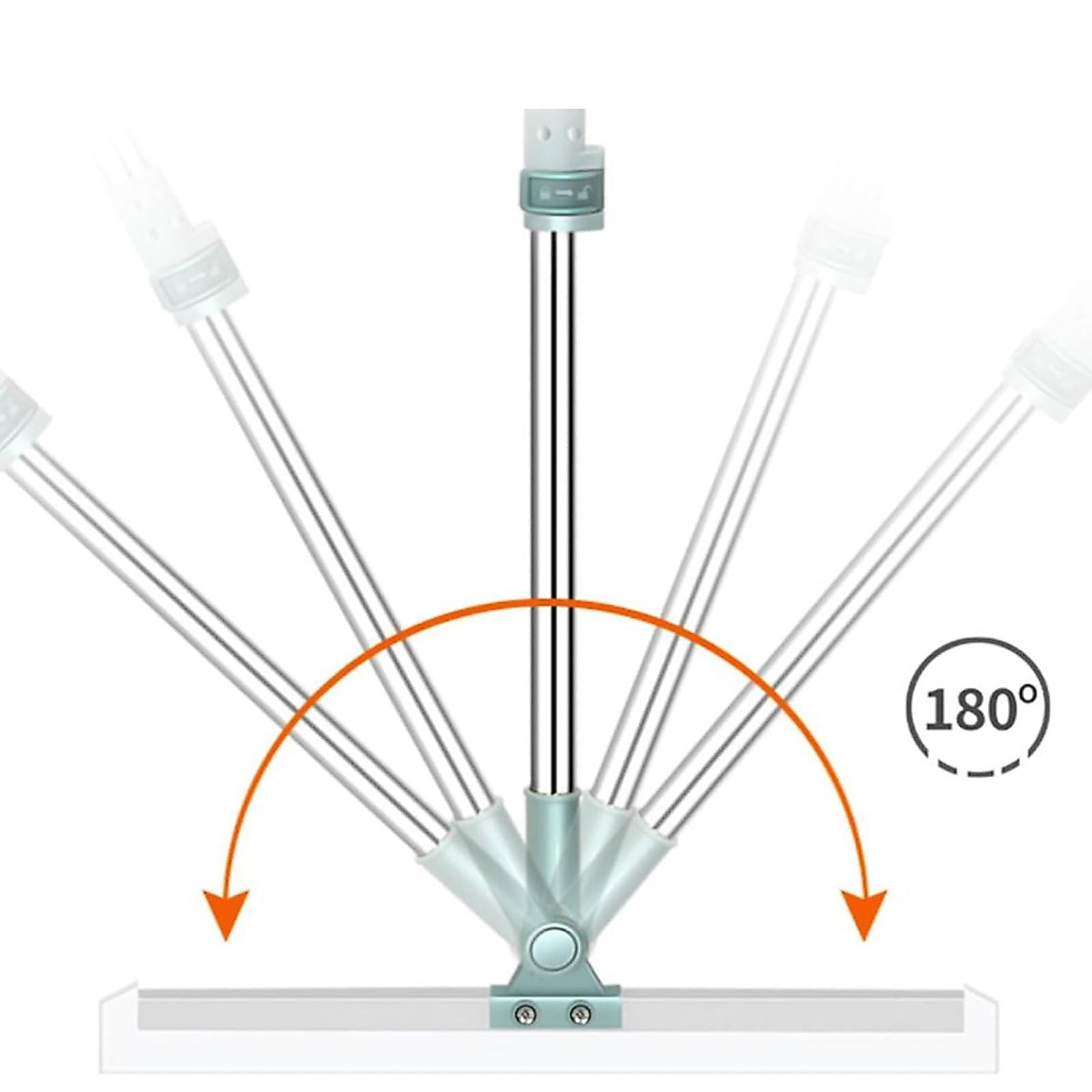 Magic Scrub Broom, Magic Broom 3 in 1, 180° Rotation Multifunction Squeegee Broom, Multifunction Magic Broom, Rubber Magic Broom Sweeper for Floor