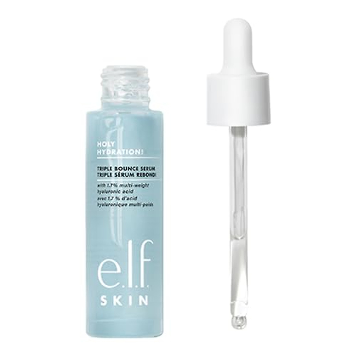 e.l.f. SKIN Holy Hydration! Triple Bounce Serum, 1.7% Hyaluronic Acid Serum For Plump, Bouncy Skin, Great For Hydrating Dry Skin