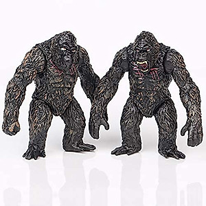 JAYKENIXO Set of 10 Action Figures King of The Monsters Dragon VS Kong Mini Monster Orangutan Playsets