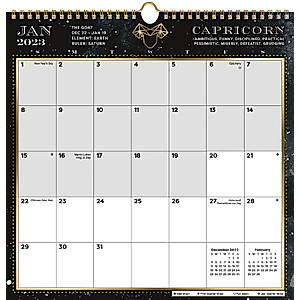 2023 Astrology Spiral Wall Calendar