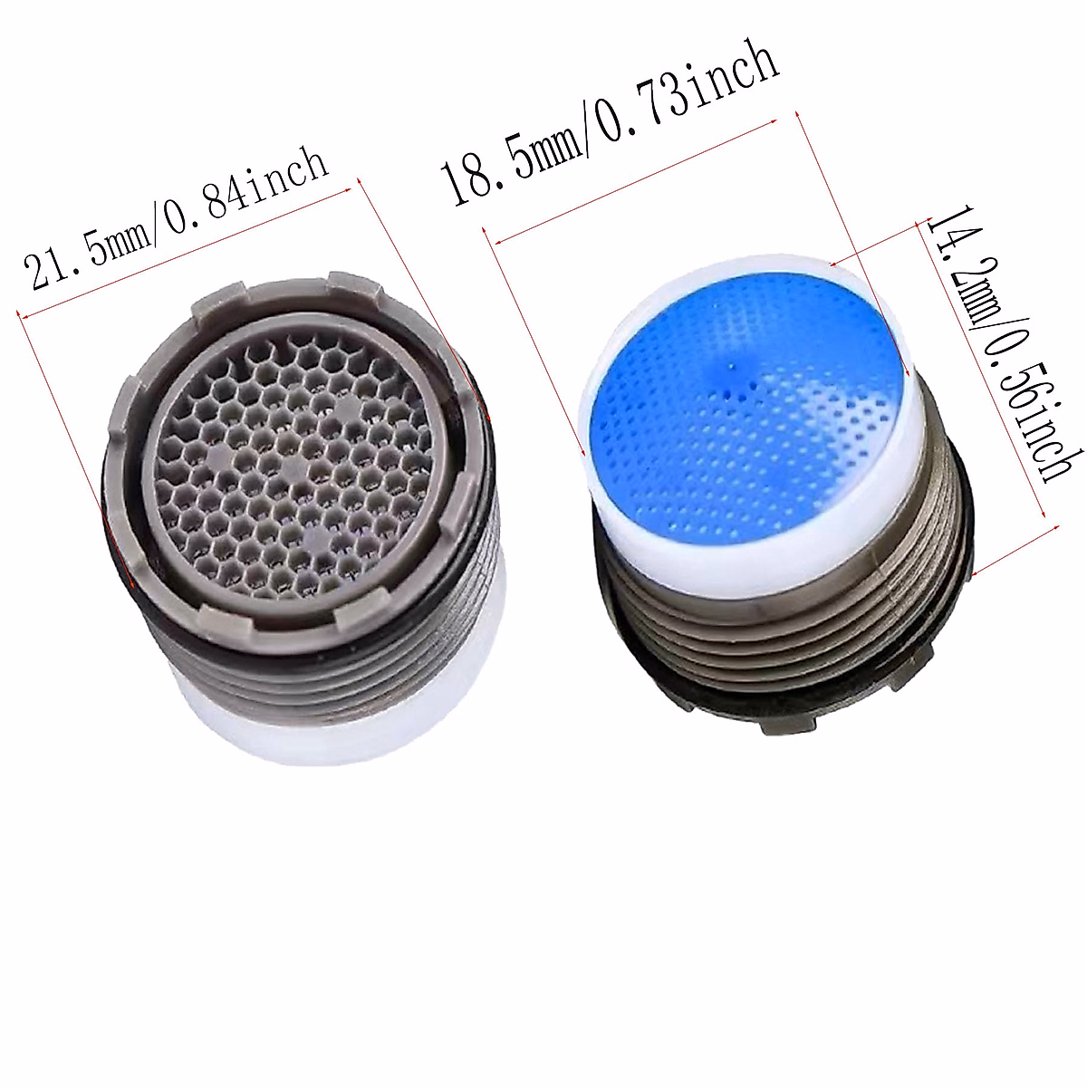 21.5mm Kitchen Sink Aerators Faucet Aerator, Aerator Replacement for Sink Faucet Flow Restrictor,with Key Removal Wrench Tool Kitchen Cache Aerators Bathroom Sink Aerator 5Pcs