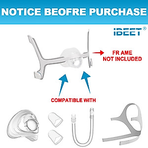Replacement Medium Cushion for N20, w/Strap & Tubing(No Fr AME) for Airfit, IBEET Replacement Supplies for N20