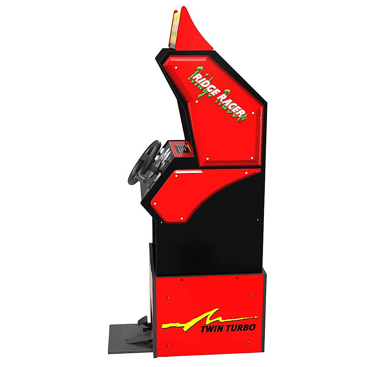 ARCADE1UP Ridge Race Arcade Cabinet with Riser Red, Red, XX-Large