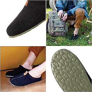 Acorn mens Algae-infused Recycled Parker Hoodback Slipper, Black, 9 10 US