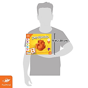 FoxMind Games: Perspecto Spatial Logic and Visualization Game, Smart Building with Perspective, 55 Smart Puzzles to Work Through, 6 Levels of Complexity, Develops STEM Skills, 1+ Players, For Ages 8+