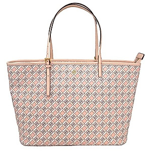 Tory Burch Geo Logo Top Zip Tote