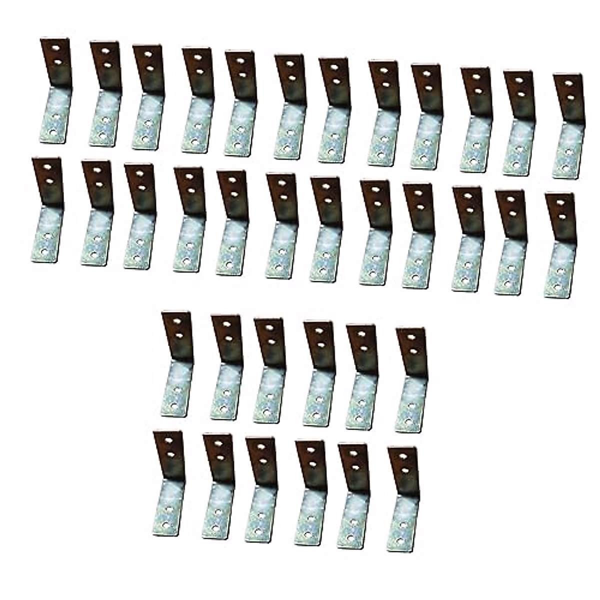 VILLCASE 60 Pcs Iron Brackets L Shaped Corner Brace Right Angle Brackets Wall Mount Shelves Wall Mount Shelf Heavy Duty Shelves Heavy Duty Hinges Wall Mounted Shelf Wall Floating Shelves