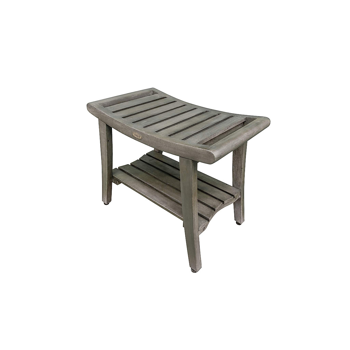 24 Inch, Gray, Teak Shower Bench, Teak Shower Stool, Teak Bench Shower, Teak Shower Seat, Teak Wood Shower Bench, Teak Shower Bench for Inside Shower, Teak Shower Chair