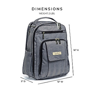 JuJuBe Be Right Back Unisex Travel Backpack, Diaper Bag with Memory Foam Changing Pad, Be Fashionably Organized Anywhere