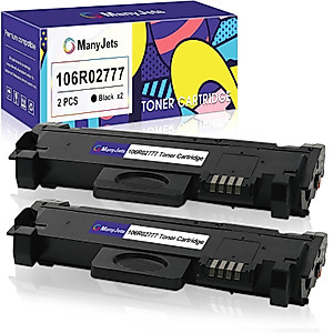 ManyJets 106R02777 Compatible Toner Cartridge Replacement for Xerox 106R02777 Black Toner Cartridge,Work with Xerox WorkCentre 3215 3215NI 3225 3225DNI Phaser 3260 3260DI 3260DNI 3052 (Black,2-Pack)