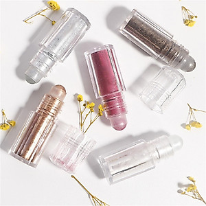 5 Colors Diamond Glitter Eyeshadow, Long Lasting Shimmer Glow Mermaid Eye Shadow, Starry Sequins Roll-On Eye Shadow, Pigmented, Long Lasting, Quick Drying, Easy to Apply, Gift For Women 1 1.0 Count