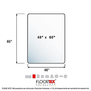 Advantagemat Vinyl Rectangular Chair Mat Carpets over 3/4" - 48" x 60"