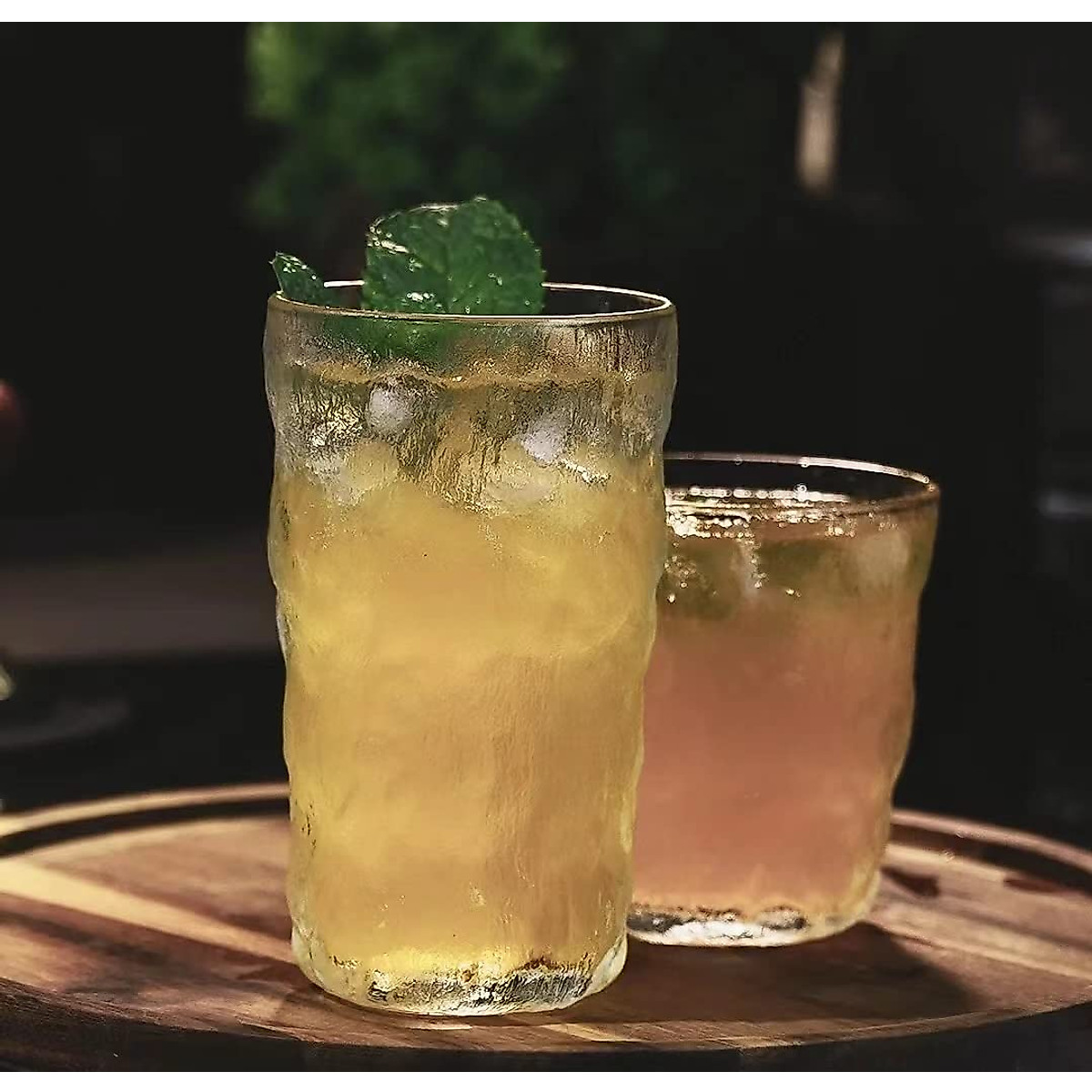 glass cupGlassware Water Cup Kitchen Cup Glassware Glacier Patternwater glass water glass(Glacier White)