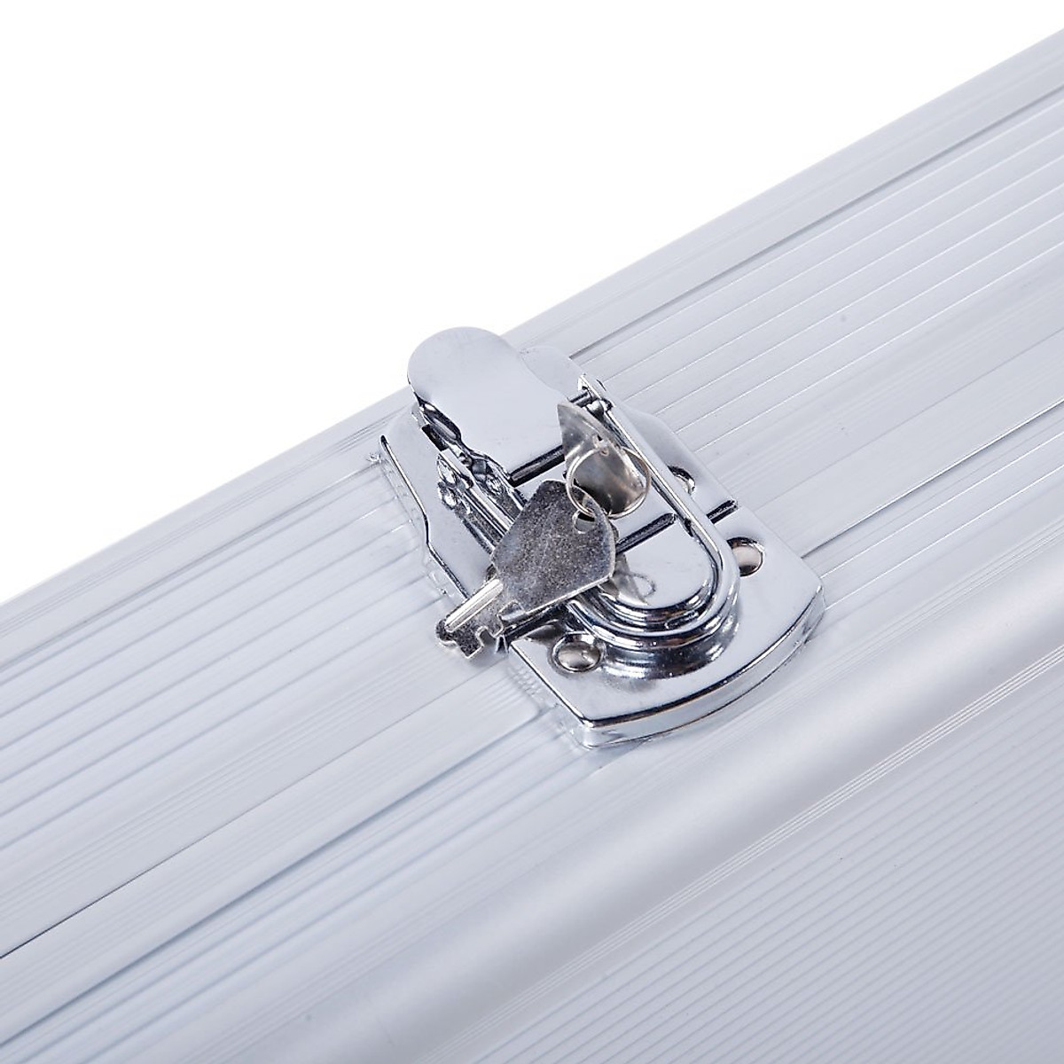 USAStock Shotgun Case 135x28x10cm Aluminum New Framed Locking Gun Pistol Handgun Lock Box Hard Storage Carry Case Silver