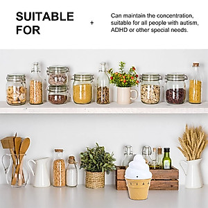 LUOZZY 2Pcs Cartoon Timer Plastic Mechanical Timer 60 Minutes Ice Cream Timer Countdown Clock Supply - Pink + White