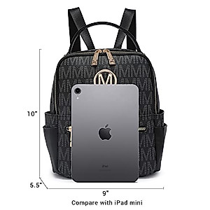 MKP Mini Backpack Purse for Girls Women Fashion Cute Multi Pockets Small Daypacks Bookbag School Bag with Front Zip Pocket