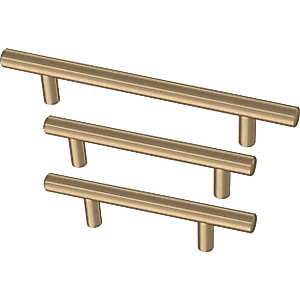 Franklin Brass Bar Cabinet Pull, Champagne Bronze, 3 in (76mm) Drawer Handle, 10 Pack, BAR076Z-CZ-B