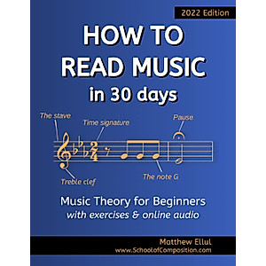 How to Read Music in 30 Days: Music Theory for Beginners - with exercises & online audio (Practical Music Theory)