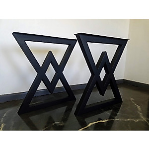 Metal Table Legs, Diamond Style - Any Size and Color