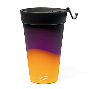 Silipint: Silicone 16oz Coffee Tumblers: 2 Pack Sun Storm - Unbreakable Cups, Reusable, Sustainable, Flexible, Hot & Cold Drinks