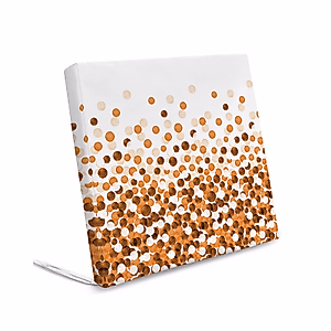 Patio Cushion Covers, Orange Brown Ombre Outdoor Cushion Covers Waterproof Seat Cushion Slipcovers, Modern Round Geometric Abstract Art Chair Cushion Cover for Garden Sofa Couch 22"x22"x4", 2 Covers