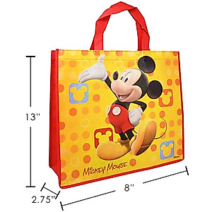 Disney Mickey Mouse Tote Bags Bundle - 2 Pack Mickey Mouse Reusable Tote Party Bags Mickey Bags for Women Kids (Mickey Tote Bag Set)
