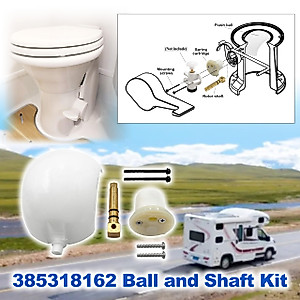 NipponAsia 385318162 Ball and Shaft Kit,Compatible with All Foot Flush Sealand/Dometic Marine Toilets