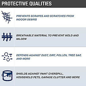 Budge BSC-3 Indoor Stretch Car Cover, Luxury Indoor Protection, Soft Inner Lining, Breathable, Dustproof, Car Cover fits Cars up to 200", Black