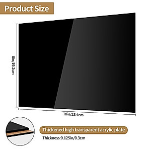 Black Acrylic Sheet 8x10 Lesnlok 2 Pieces Black Plexiglass Sheet 1/8 inch Thick, DIY Materials for Home Decor, Handcraft, Painting, Photography,Switch Panel, Display Stand