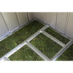 Arrow Sheds 10' x 5' Galvanized Steel 3-in-1 Pad-Lockable Outdoor Utility Storage Shed, Anthracite