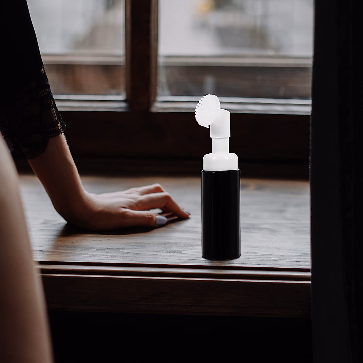 Foaming Dispenser 3Pcs Foaming Soap Dispenser Empty Facial Foam Bottle Hand Soap Containers with Foam Massage Clean Brush Head for Home Bathroom 100ml 30ml