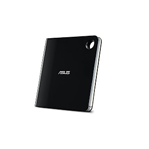 ASUS SBW-06D5H-U BDXL External Ultra Slim Blu-ray and MDisc Burner USB 3.1 USB-C 2 Cables Black