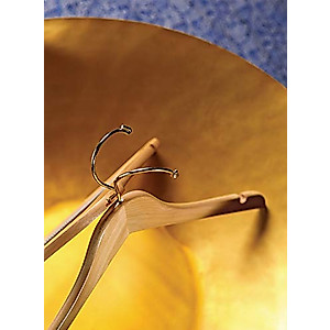 High Grade 30 Pack Solid Wooden Shirt Hanger with Swivel Hook, Smooth Finish and Notches for Straps