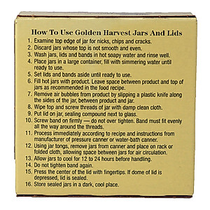 Golden Harvest Regular Canning Lids 2 Packs of 12 (24 Total Lids)